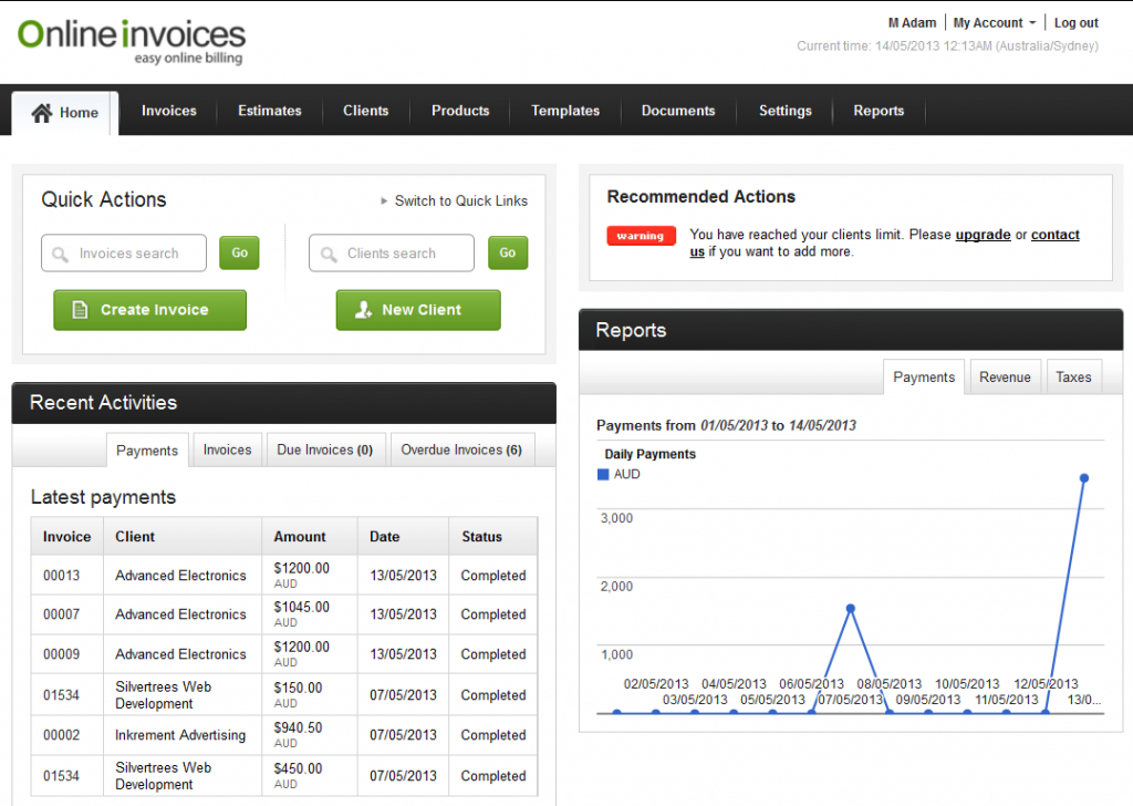 Use Online Invoices to track your billings - Online Billing ...