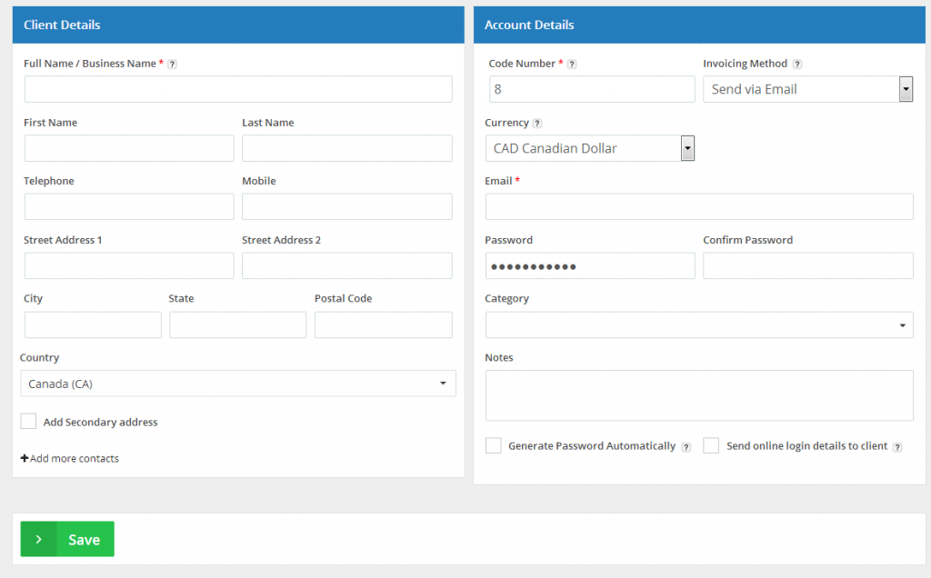 How to Add New Clients on Online Invoices - Online Billing ...