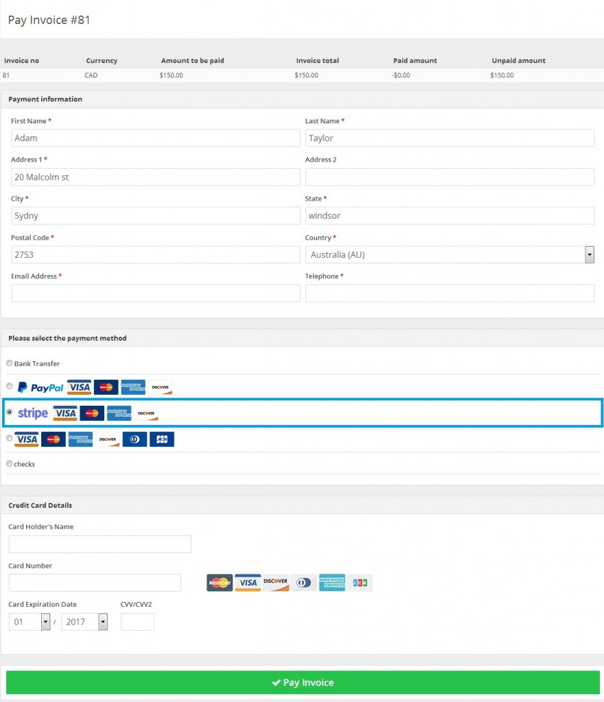 Activate Electronic Credit Card Payments using Stripe - Online Billing ...